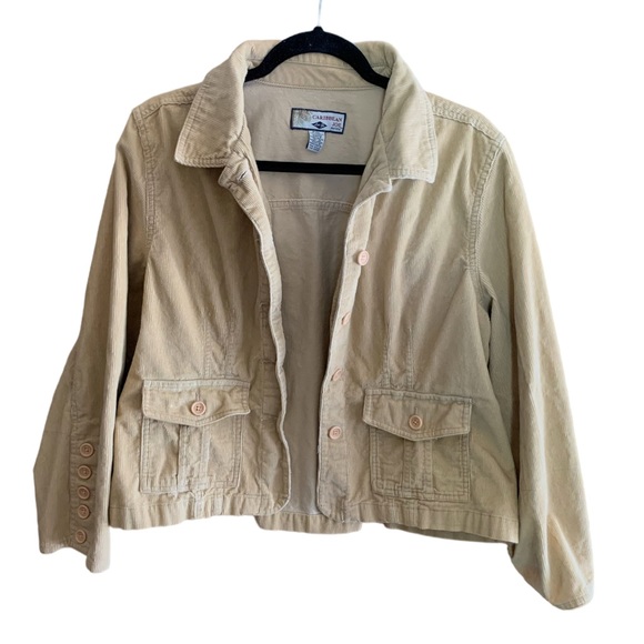 Caribbean Joe | Jackets & Coats | Caribbean Joe Tan Yellow Beige Cream ...